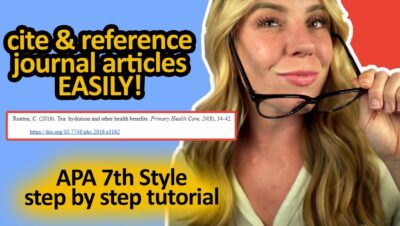 MASTER How to Cite a Journal Article in TEXT - APA Guide!