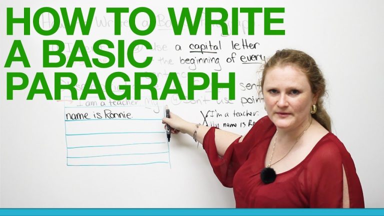 MASTER How to Write a PERFECT Paragraph in English!