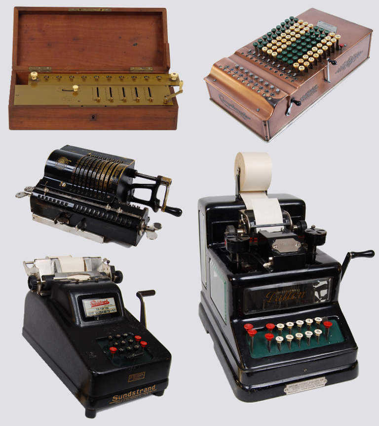 What was the evolution of the first mechanical calculator
